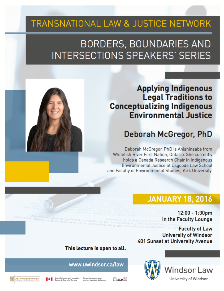 Borders, Boundaries & Intersections Speakers' Series | Faculty of Law