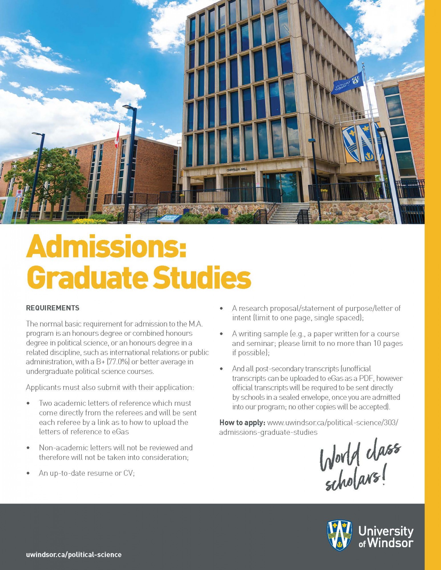 Political Science Graduate Programs Brochures | Department of Political ...