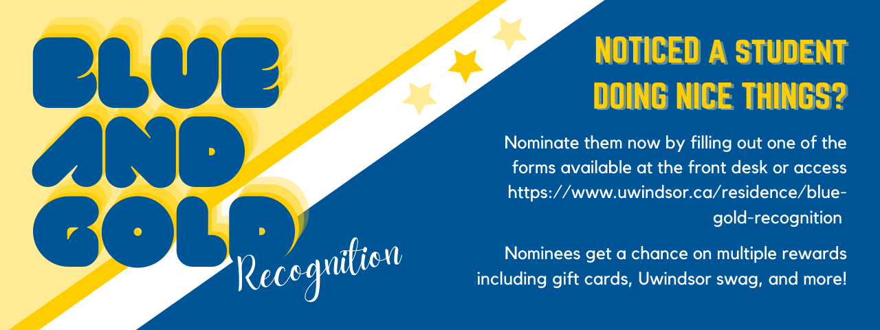 Blue & Gold Recognition | Residence