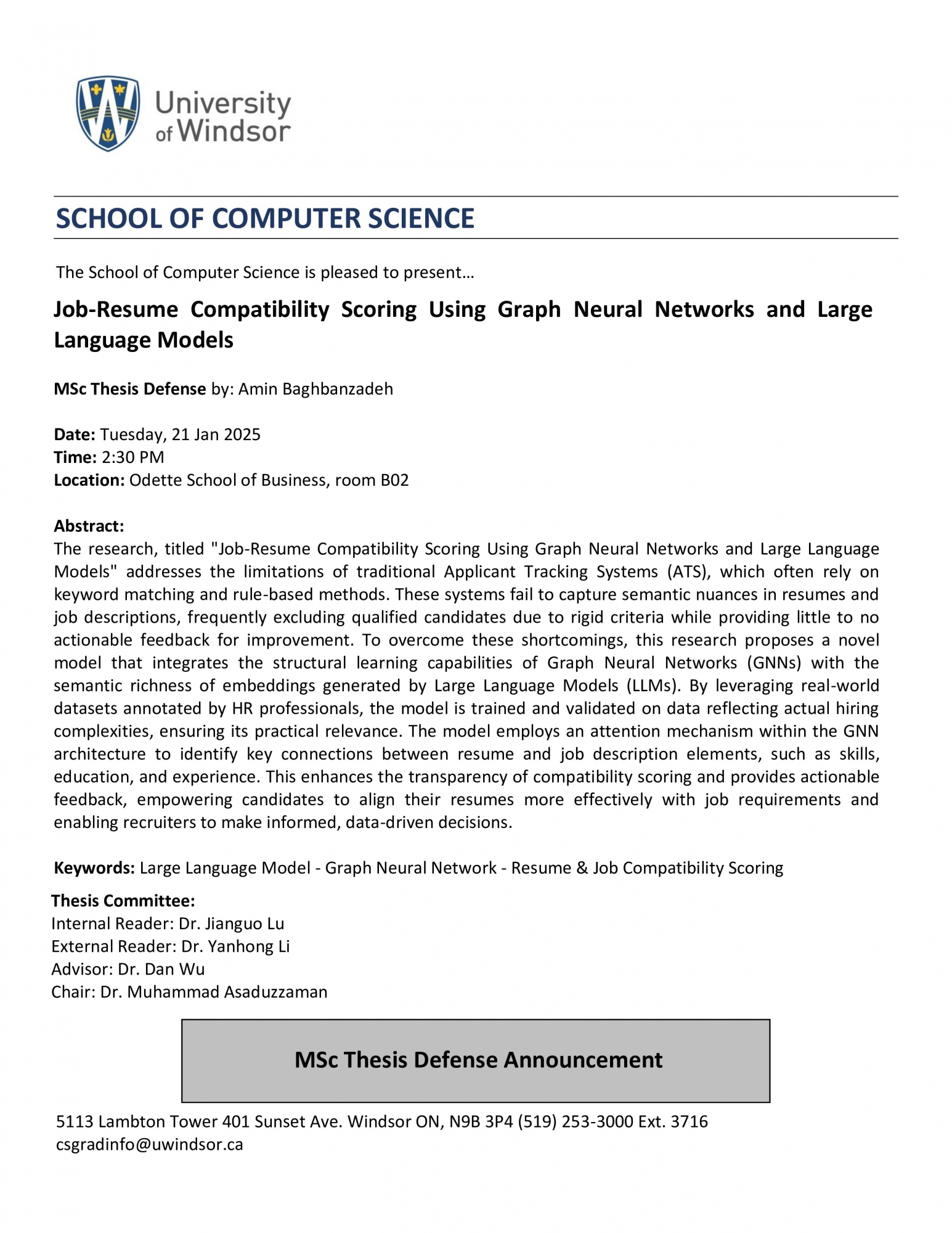 Job-Resume Compatibility Scoring Using Graph Neural Networks and Large Language Models - MSc ...