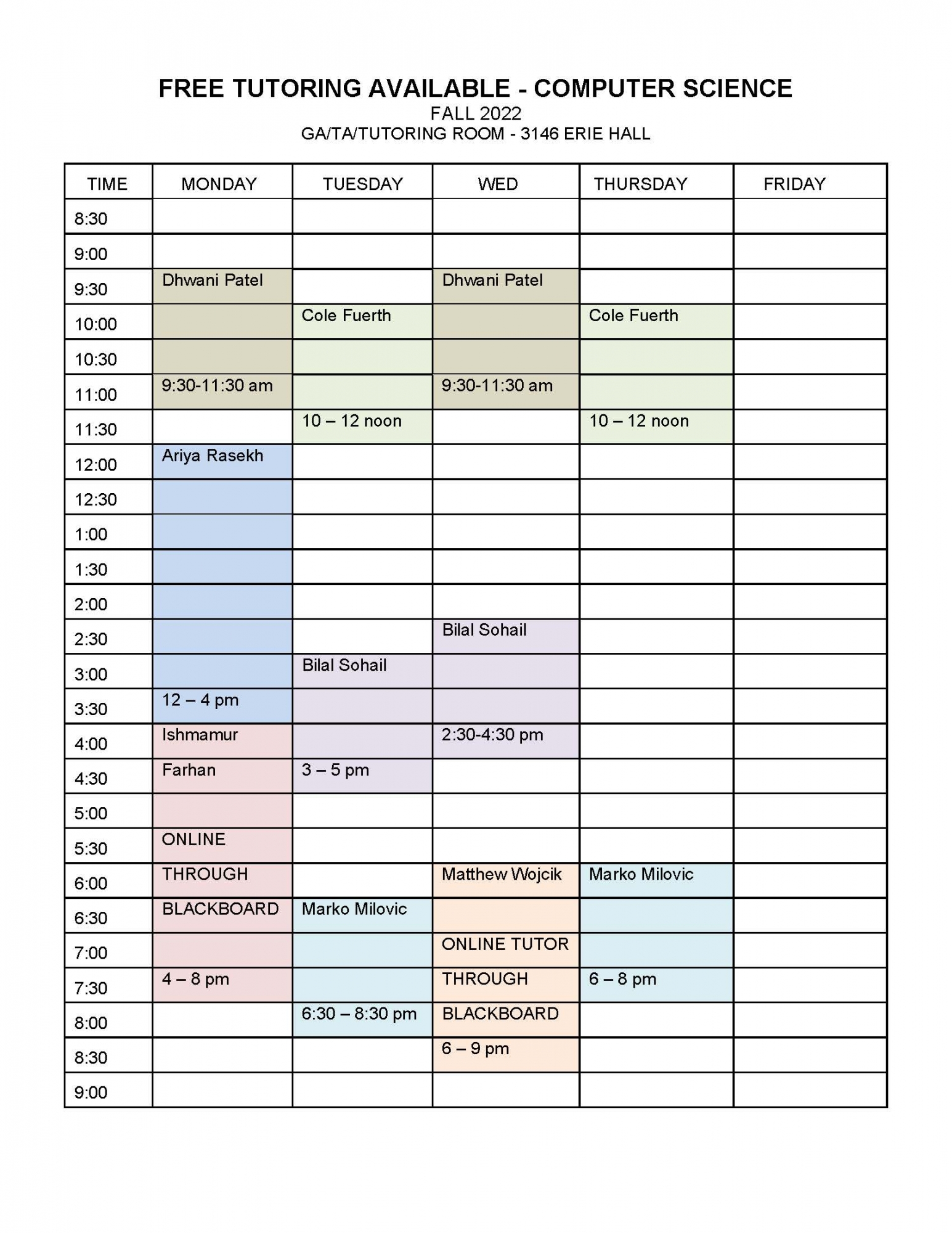 Tutoring and Academic Resources | School of Computer Science