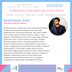 WiCyS Presents: Introduction to Bug Bounty and Ethical Hacking with Mr. Shahmeer Amir | School ...