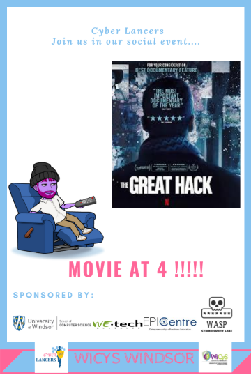 Movie Evening with WiCyS Windsor - The Great Hack | School of Computer ...