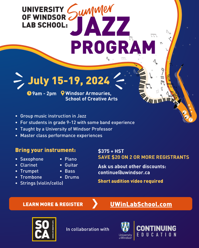 Summer Jazz Program | School of Creative Arts (SoCA)