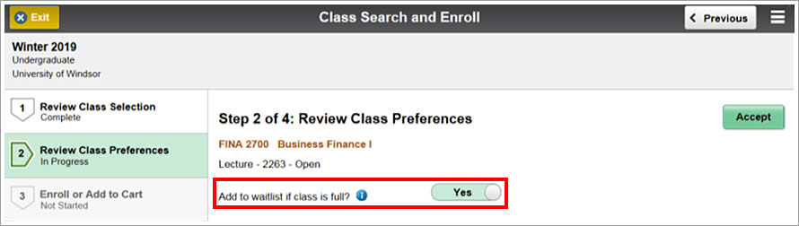ask.UWindsor - How do I manage my classes on a UWinsite Student waitlist?