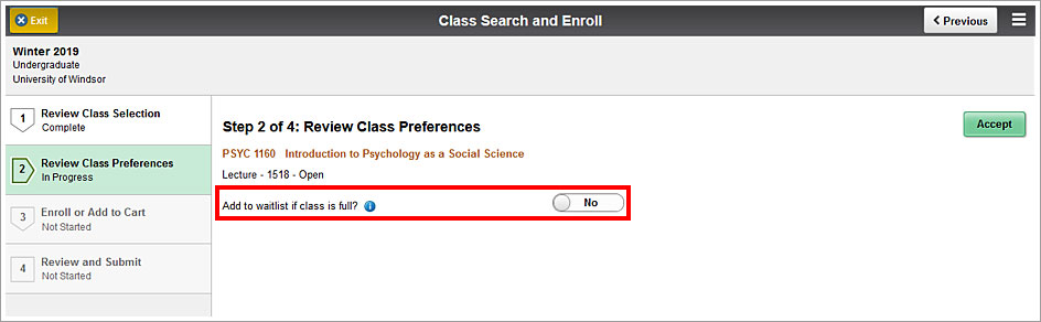 ask.UWindsor - How do I manage my classes on a UWinsite Student waitlist?