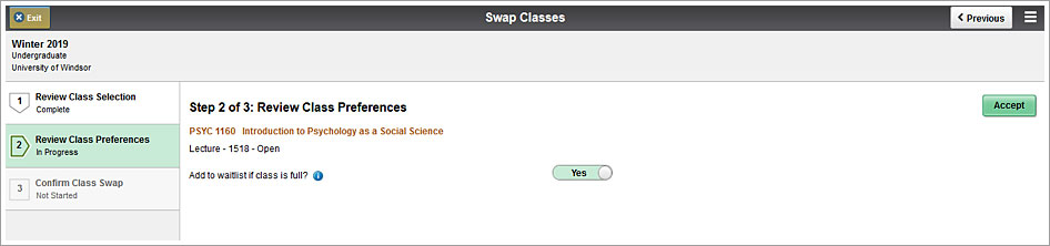 ask.UWindsor - How do I manage my classes on a UWinsite Student waitlist?