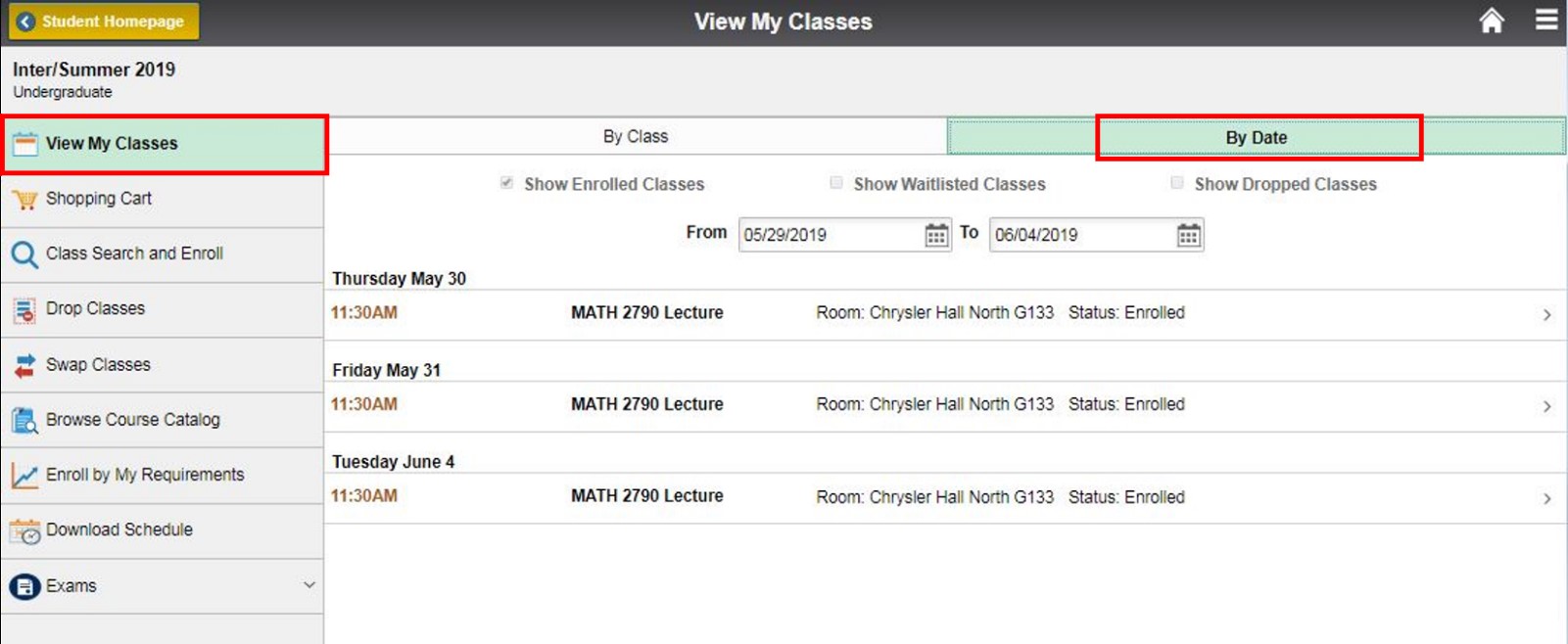 ask.UWindsor - Where do I find my class schedule?