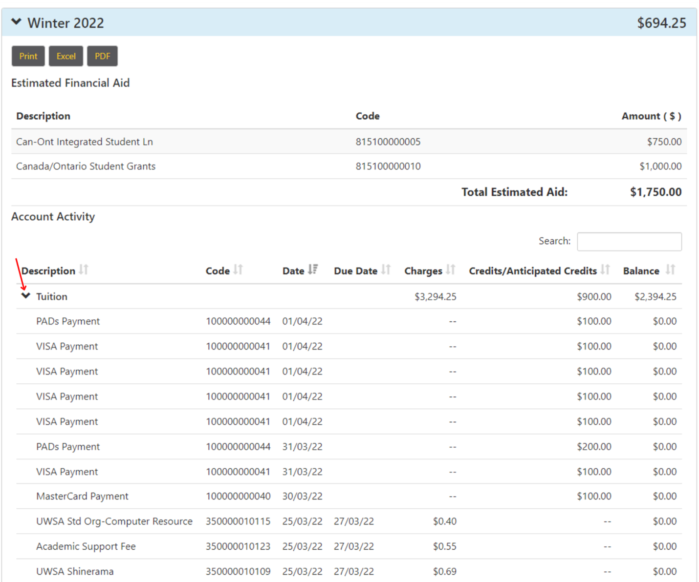 ask.UWindsor - How do I view payment and account history in the Student ...